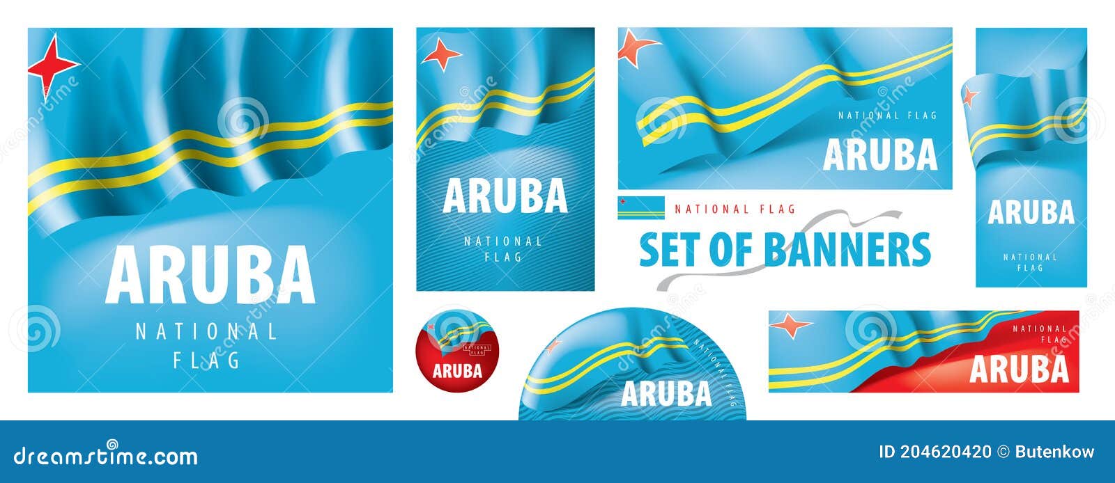 Flag Map Of Aruba Cartoon Vector | CartoonDealer.com #197429495