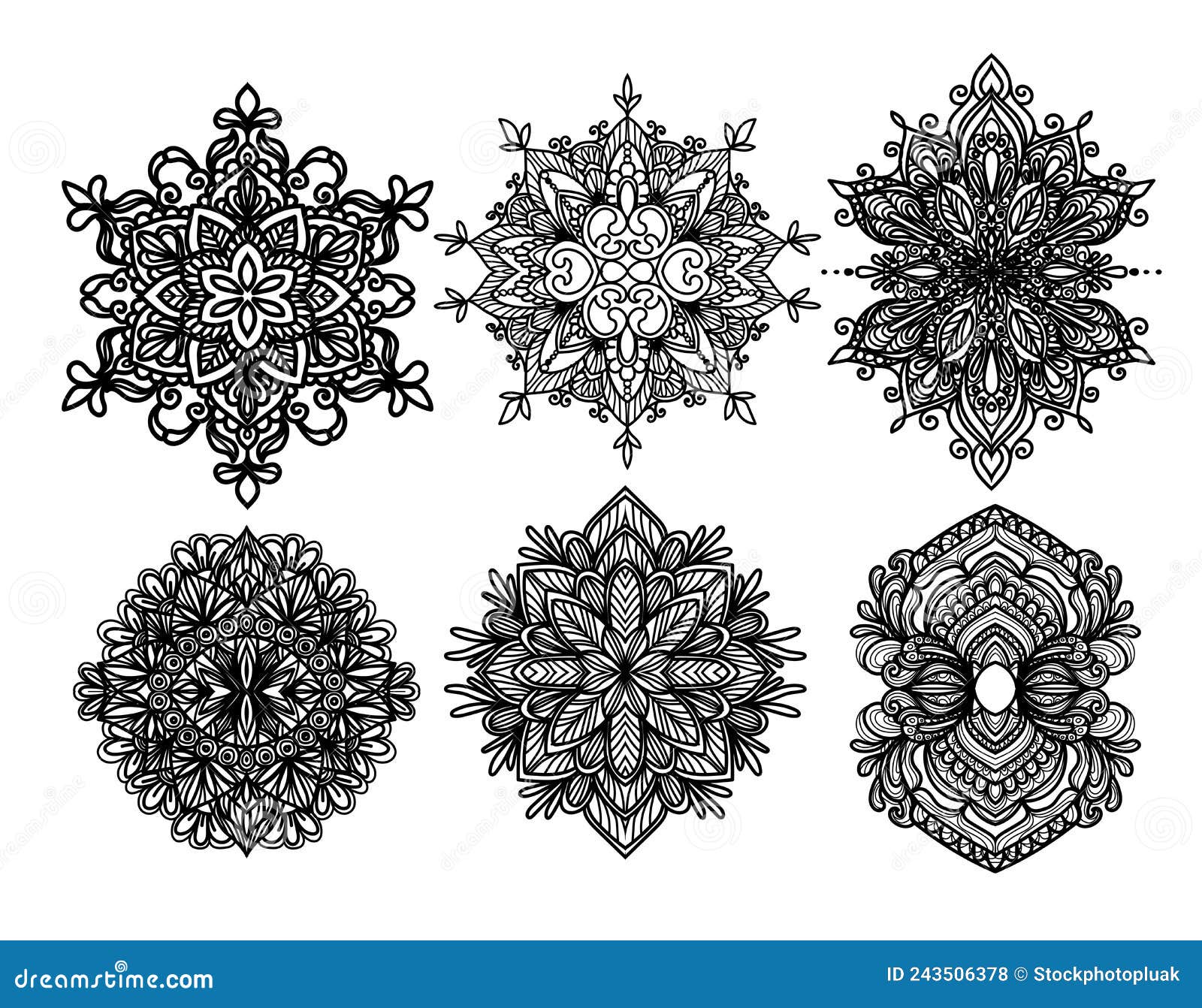 Vector Set of Baroque Frame Silhouettes Stock Vector - Illustration of ...