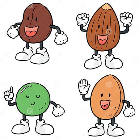 Vector Set of Beans Cartoon Stock Vector - Illustration of deco, draw ...