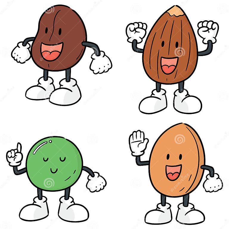 Vector Set of Beans Cartoon Stock Vector - Illustration of deco, draw ...