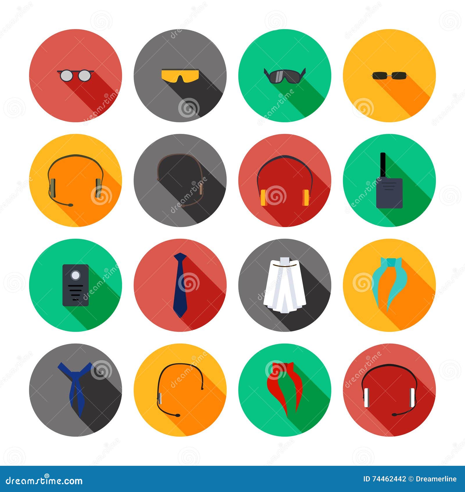 Vector Set of Beautiful Accessories Icons. Stock Vector - Illustration ...
