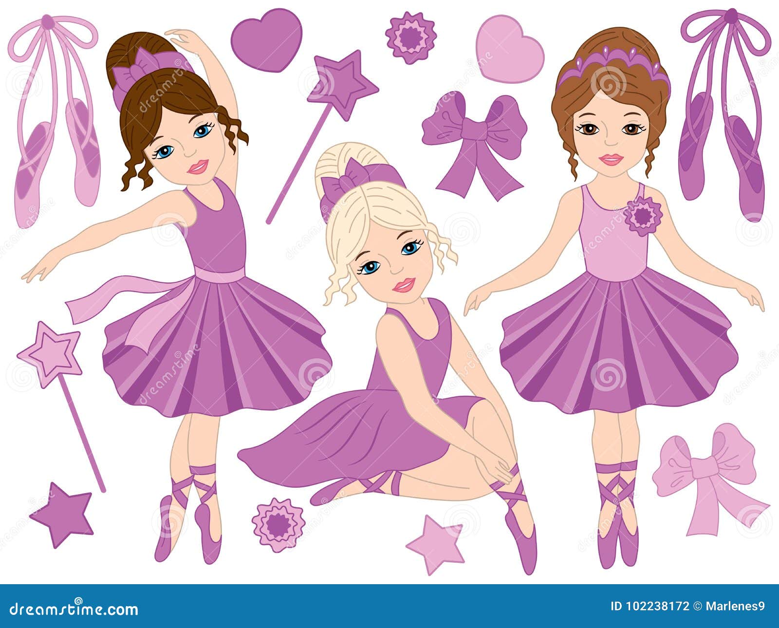 Vector Set of Beautiful Ballerinas Dancing Stock Vector - Illustration ... Vector Set of Beautiful Ballerinas Dancing Stock Vector - Illustration ...