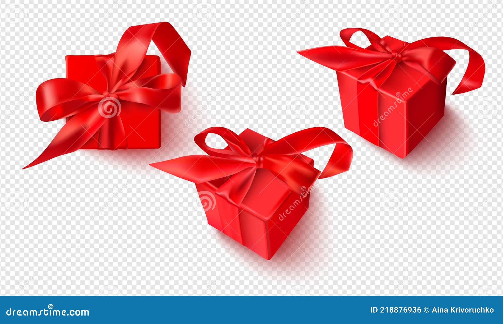 Vector Set of Beautiful Gift Boxes Isolated on a Transparent Background ...