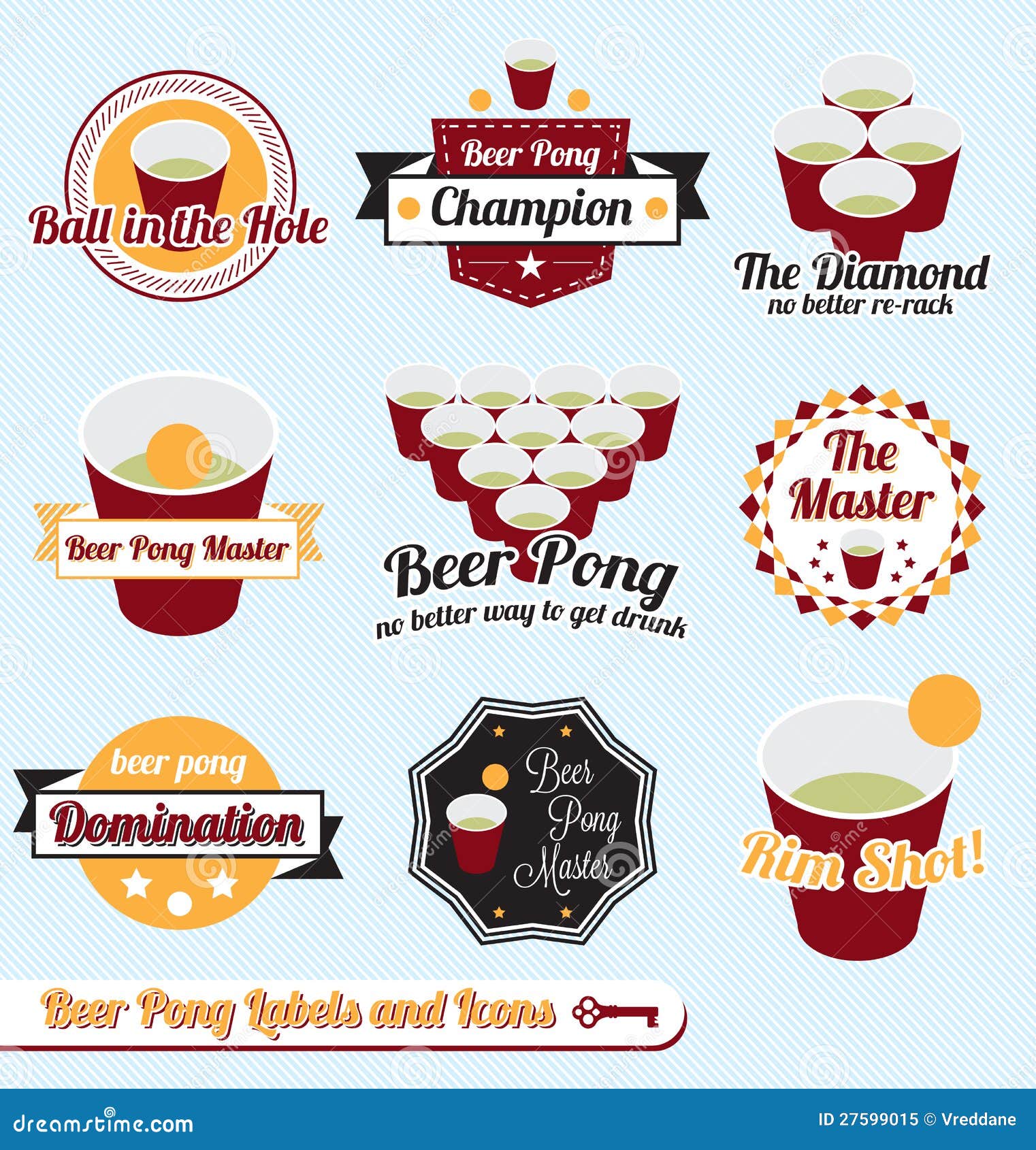 Beer Pong Tournament Vector Poster. Beer Pong Vector Illustration.Beer ...