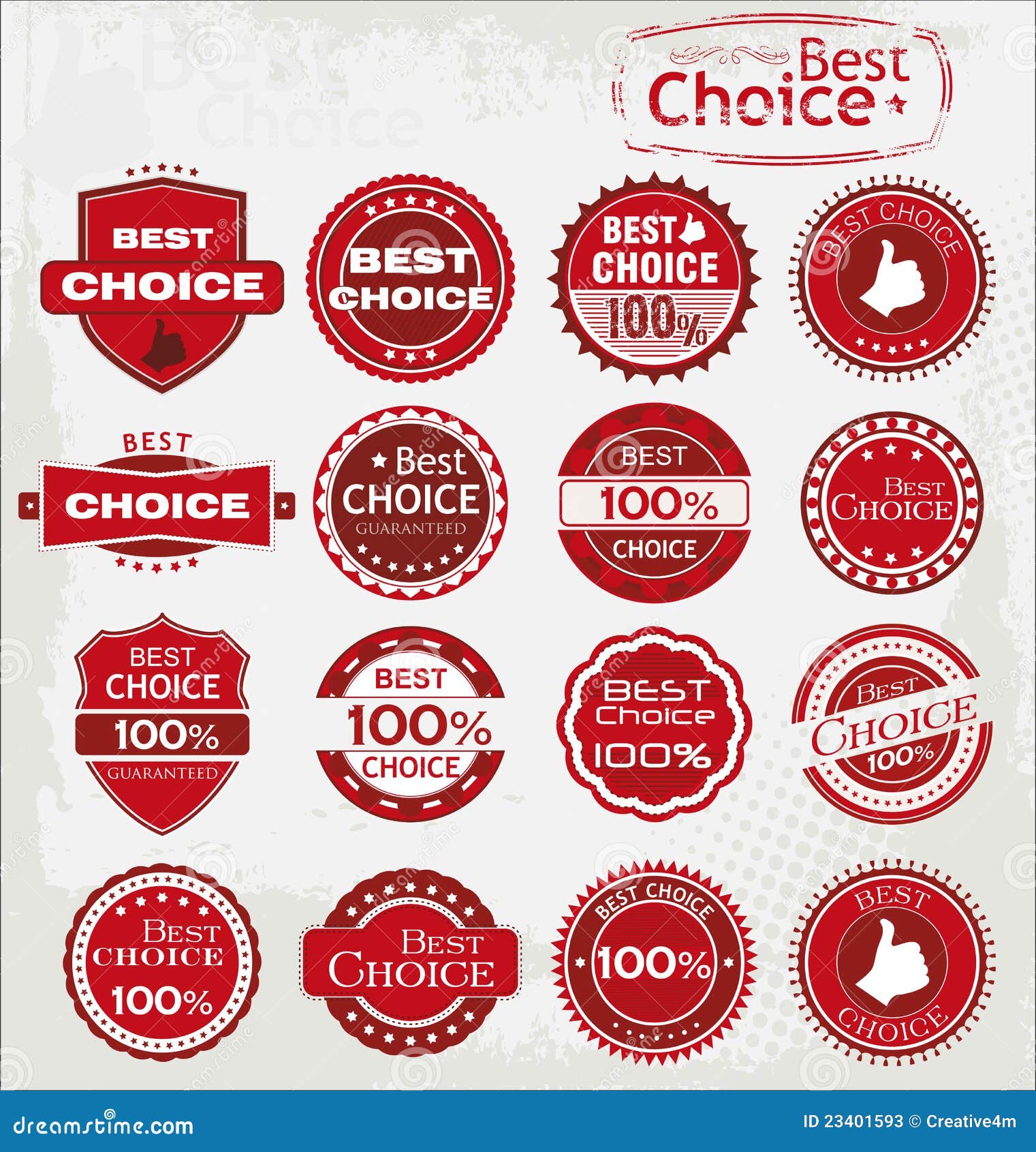 Vector Set of Best Choice Icons Stock Illustration - Illustration of ...