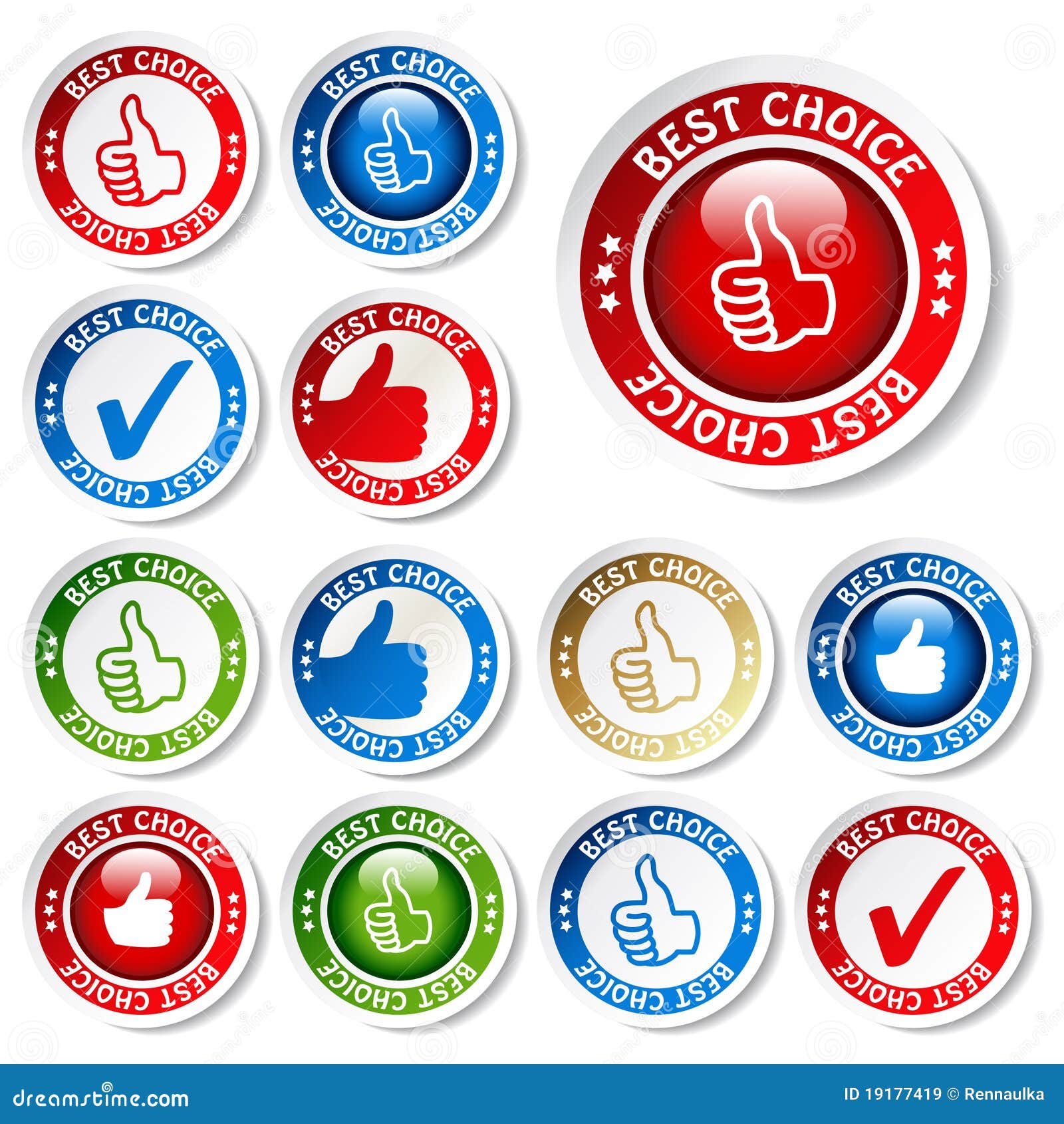 Vector Set of Best Choice Stickers Stock Vector - Illustration of ...