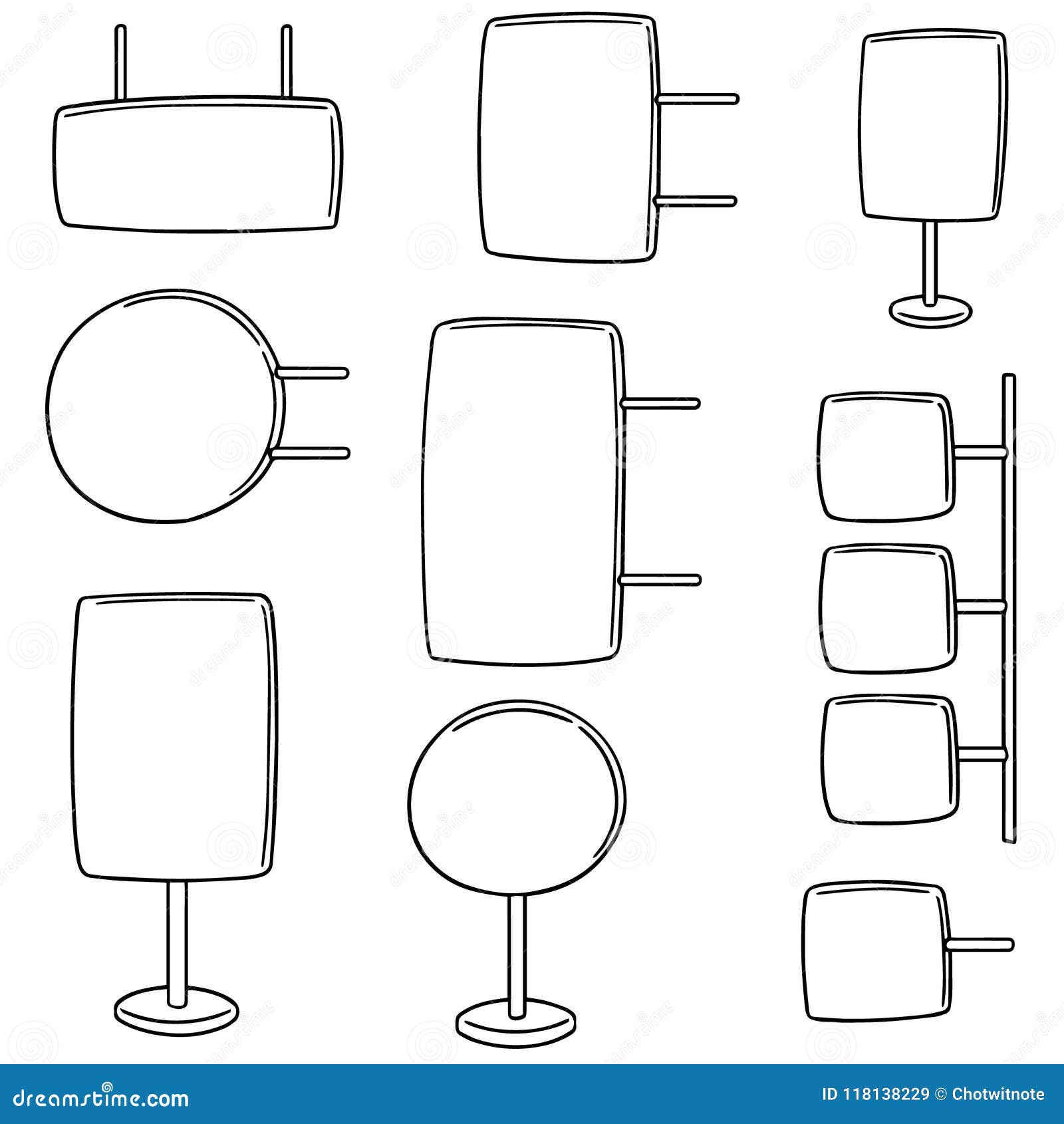 Vector set of billboard stock vector. Illustration of design - 118138229