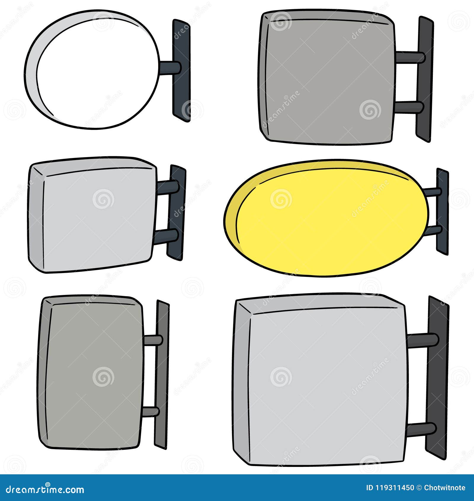 Vector set of billboard stock vector. Illustration of banner - 119311450