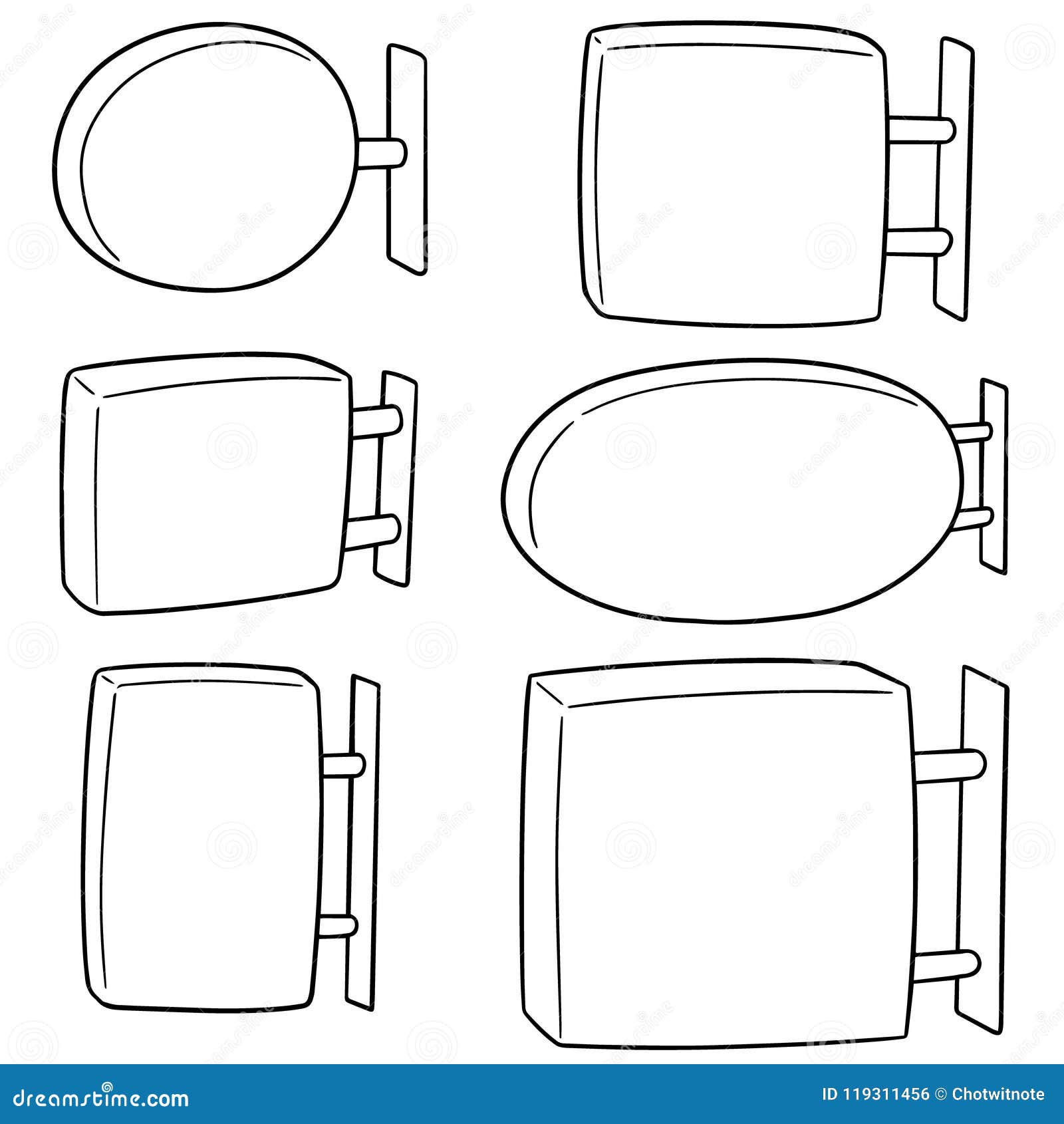 Vector set of billboard stock vector. Illustration of artwork - 119311456