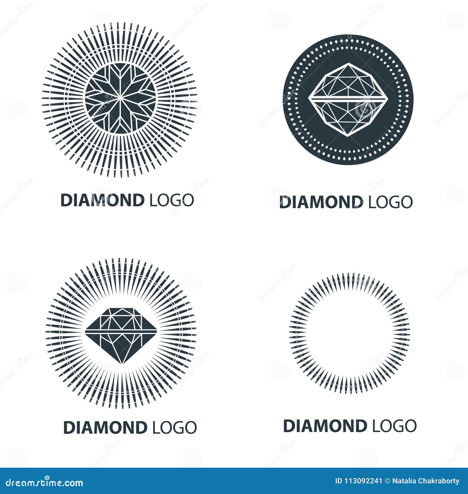 Vector Set of Black Diamond Design Elements Stock Vector - Illustration ...
