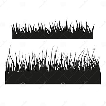 Vector set of black grass stock vector. Illustration of flora - 179664832