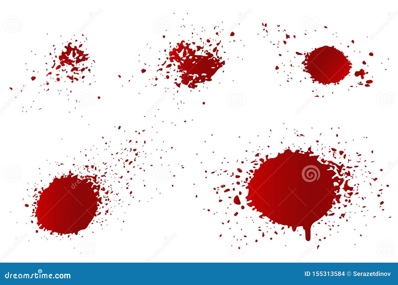 Vector set blood splashes stock vector. Illustration of game - 155313584
