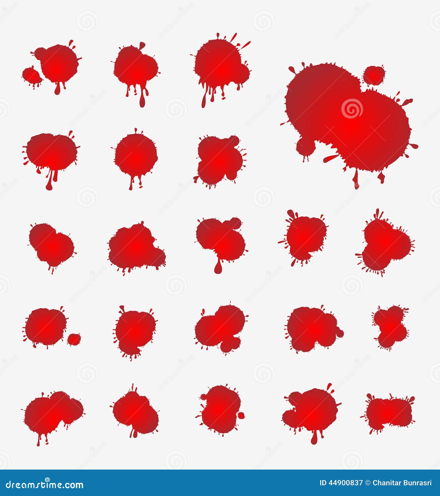 Vector set of blood stains stock vector. Illustration of grunge - 44900837