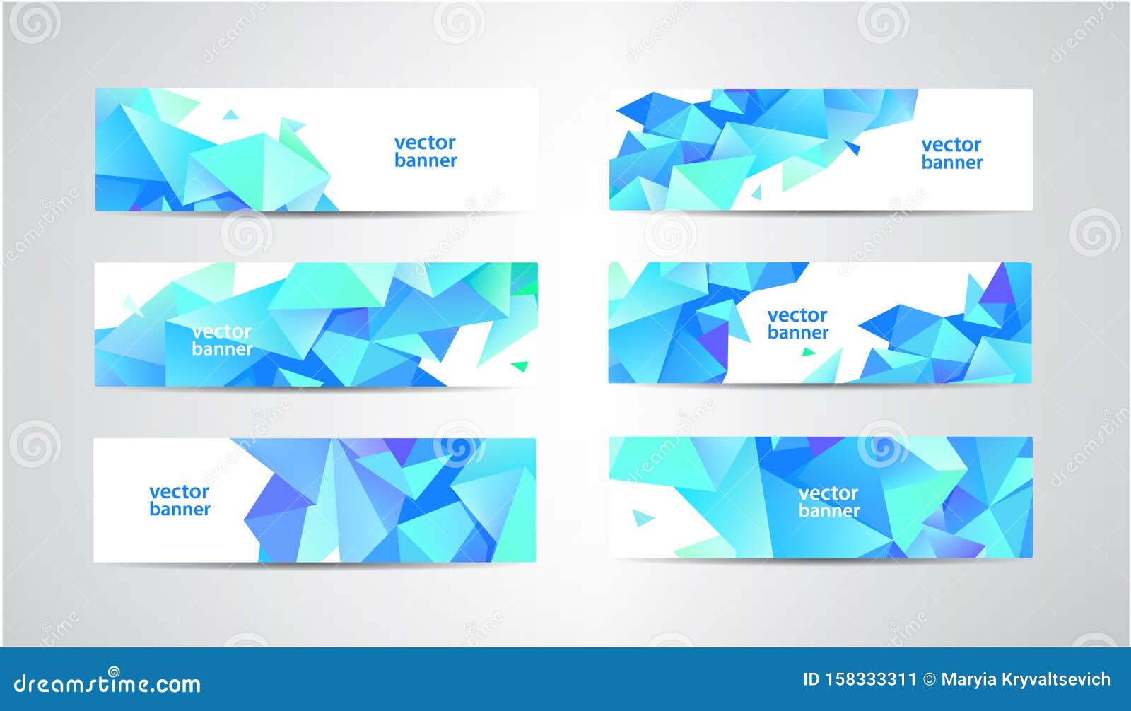 Set Of Ten Blue Banners With Countdown From 1 To 10 Cartoon Vector ...