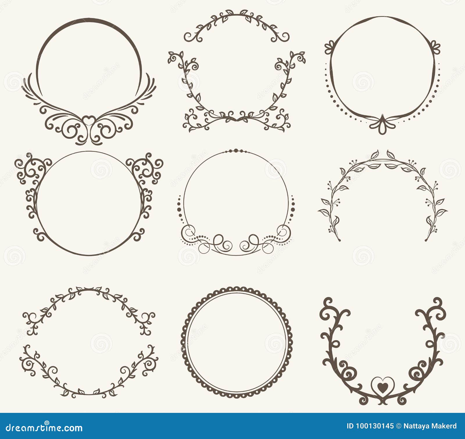 Vintage Circle Border Clip Art