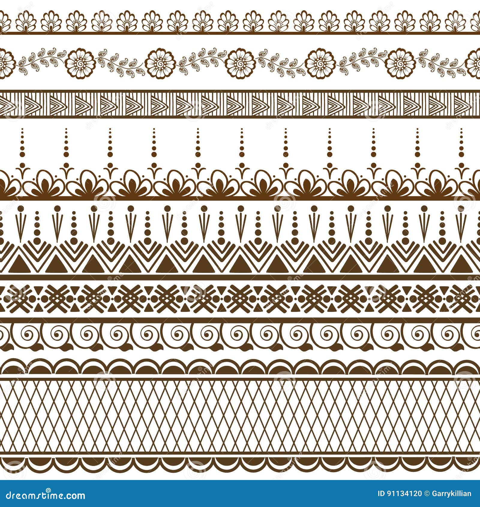 Vector Set of Border Elements and Page Decoration Elements. Border ...