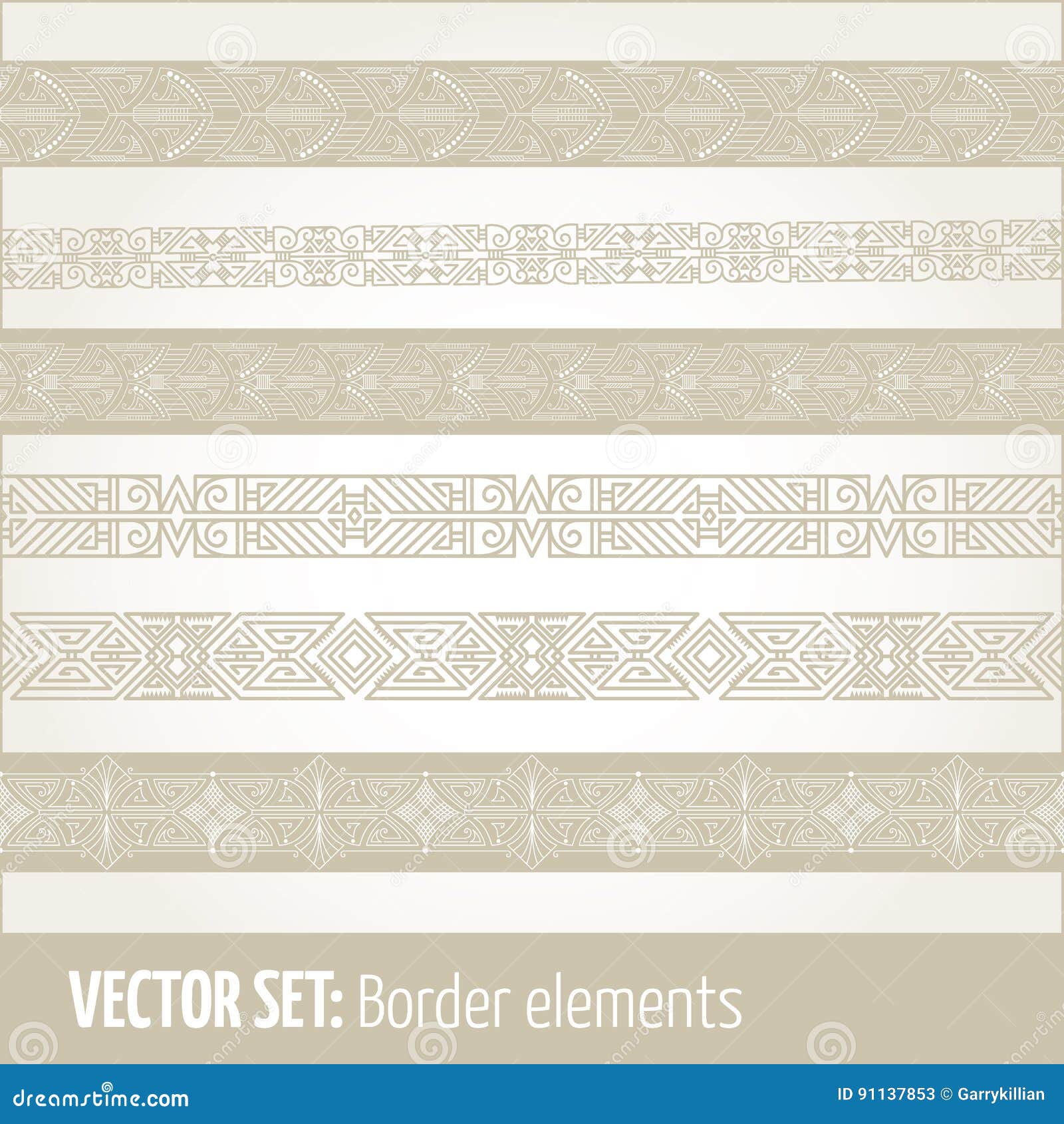 Vector Set of Border Elements and Page Decoration Elements. Border ...