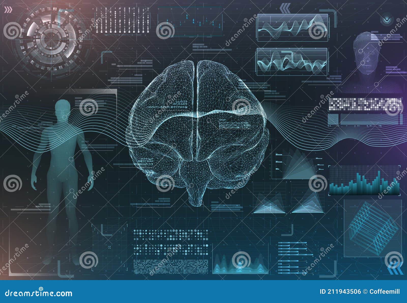 Brain Interfaces Technology Plug And Play Transfer Data To Device ...