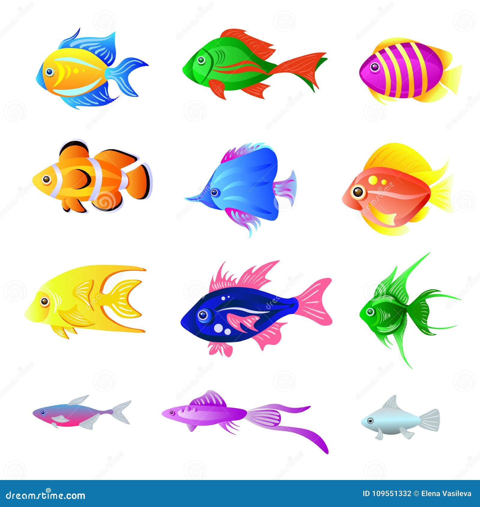 Bright Fish Scale Seamless Pattern. Gradient Mesh Background With ...