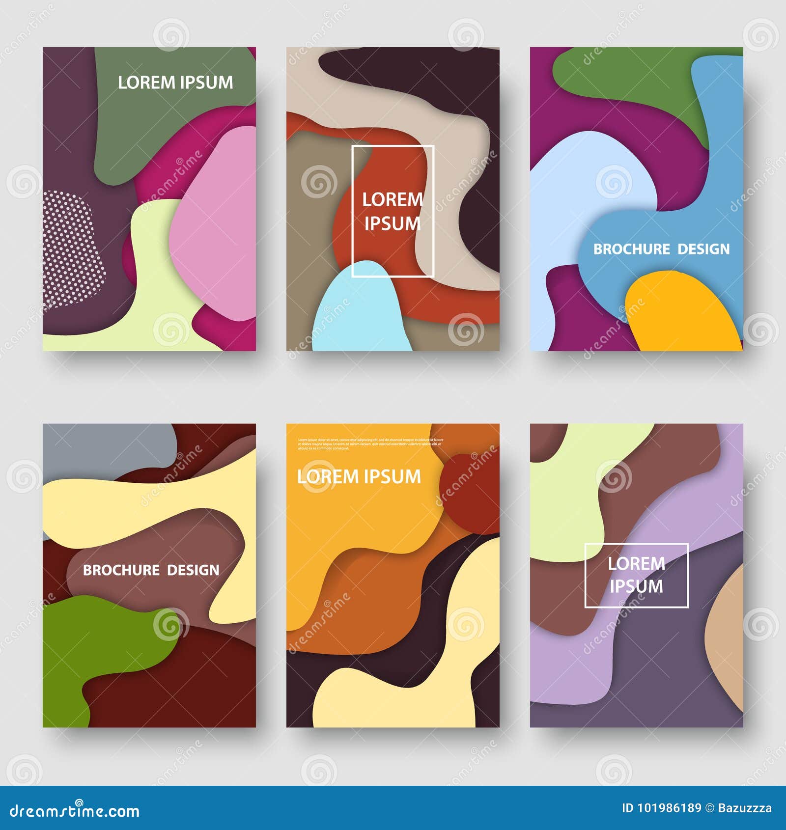 Vector Modern Color Abstract Background Brochure Templates Set Stock ...