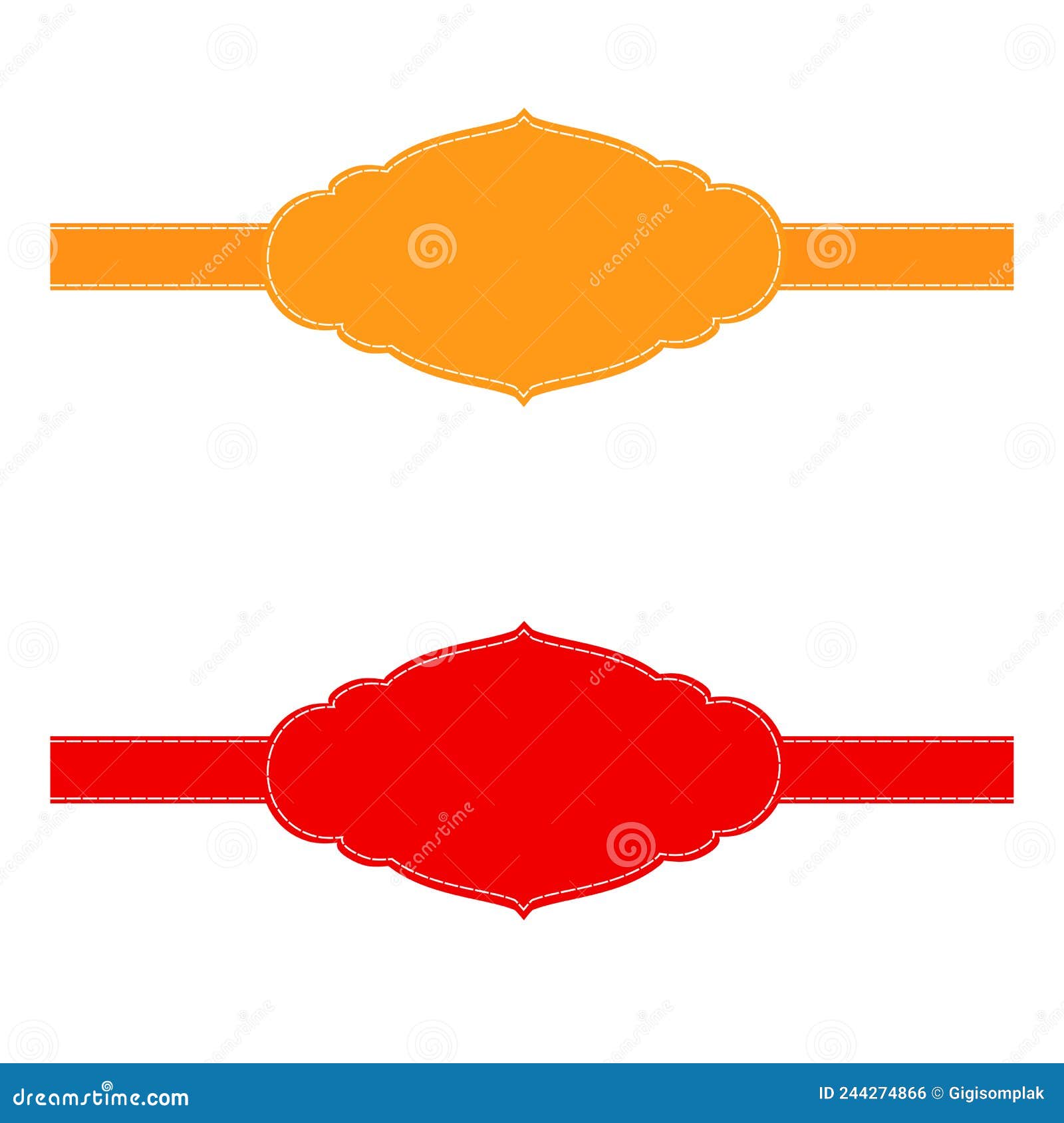 Simple Vector Set 2 Brown and Red Template Wedding Title Frame ...