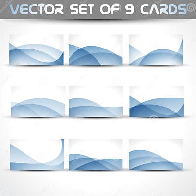 Vector Set of Business Cards Stock Vector - Illustration of blank ...
