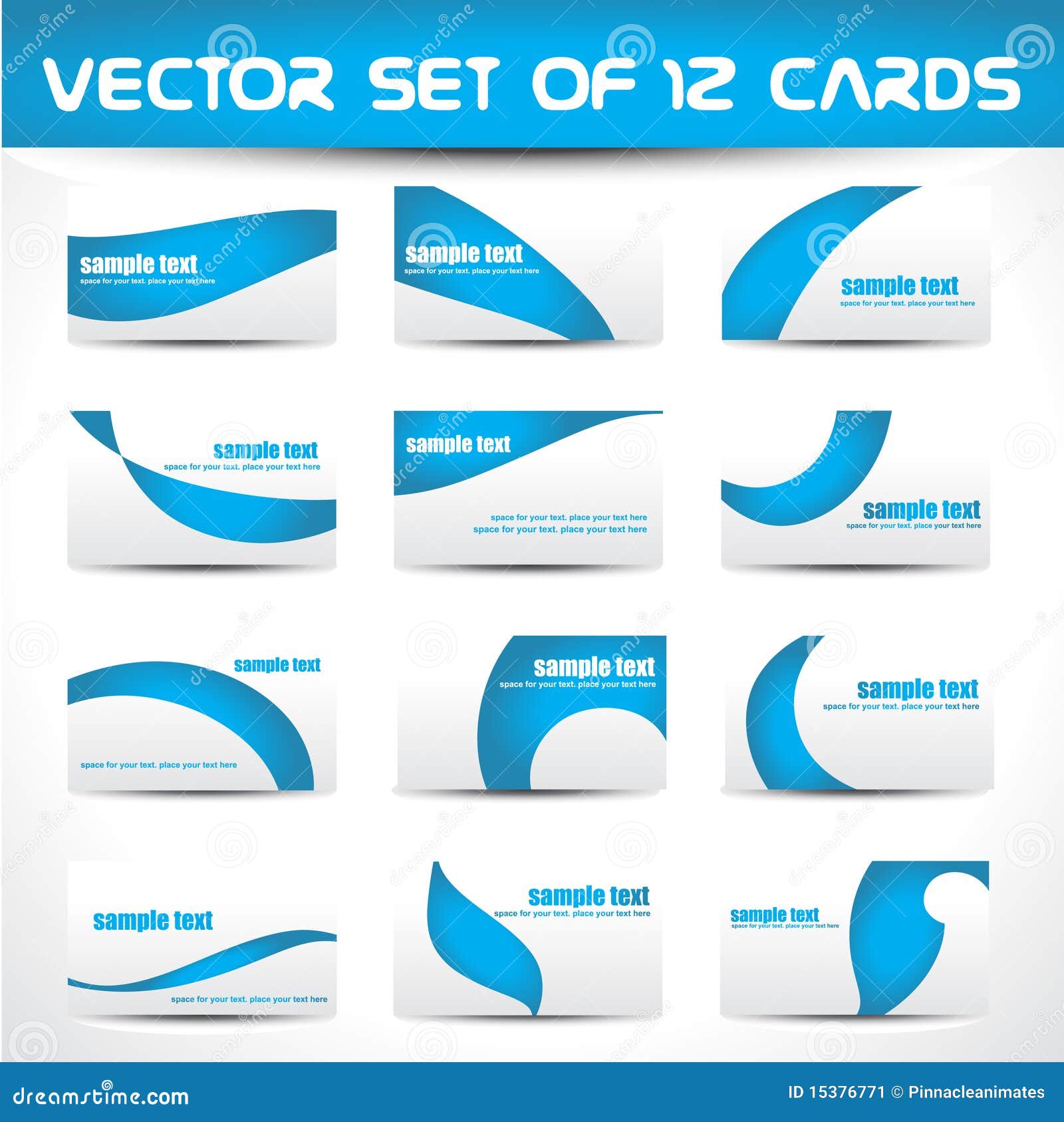 Vector Set of Business Cards Stock Vector - Illustration of paper ...
