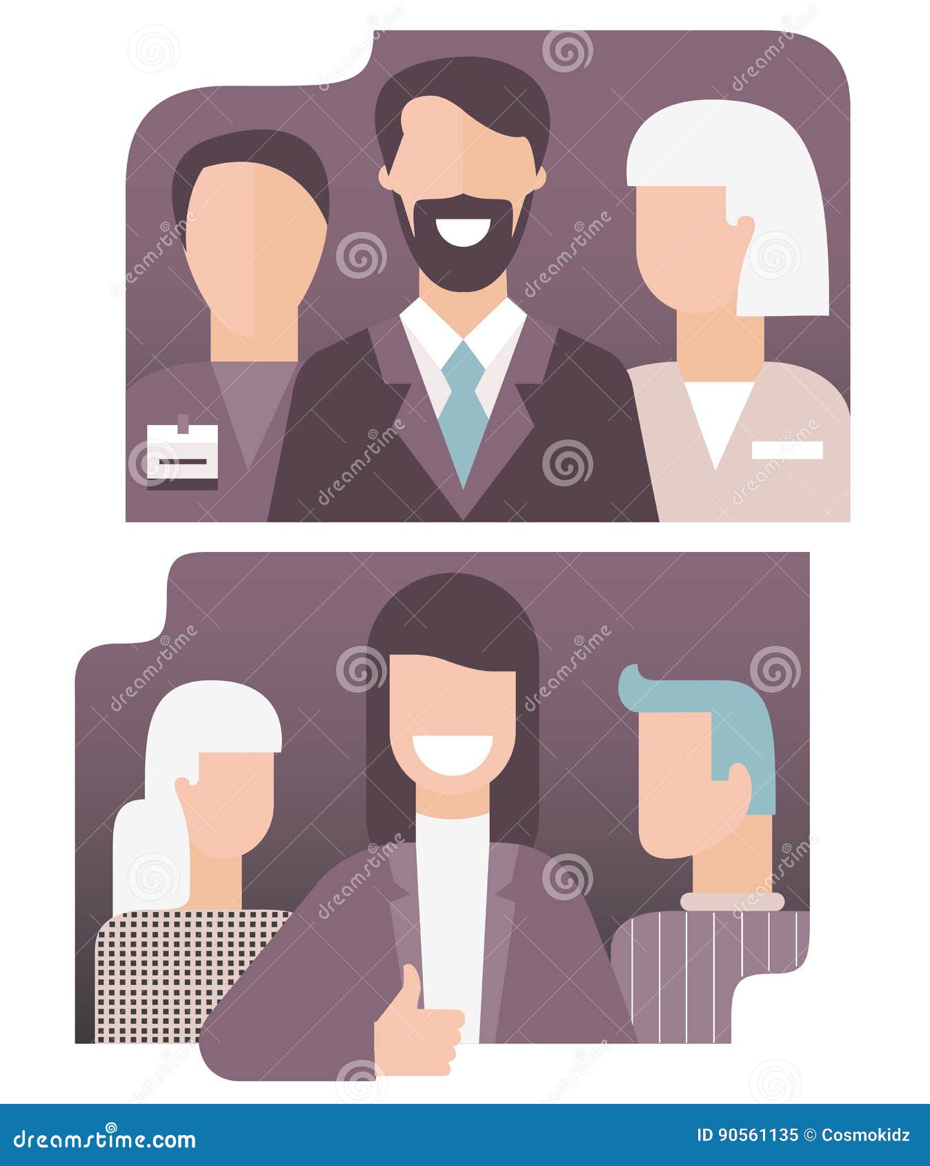 Vector Set Of Imperson Male Emotions Expression Icons | CartoonDealer ...