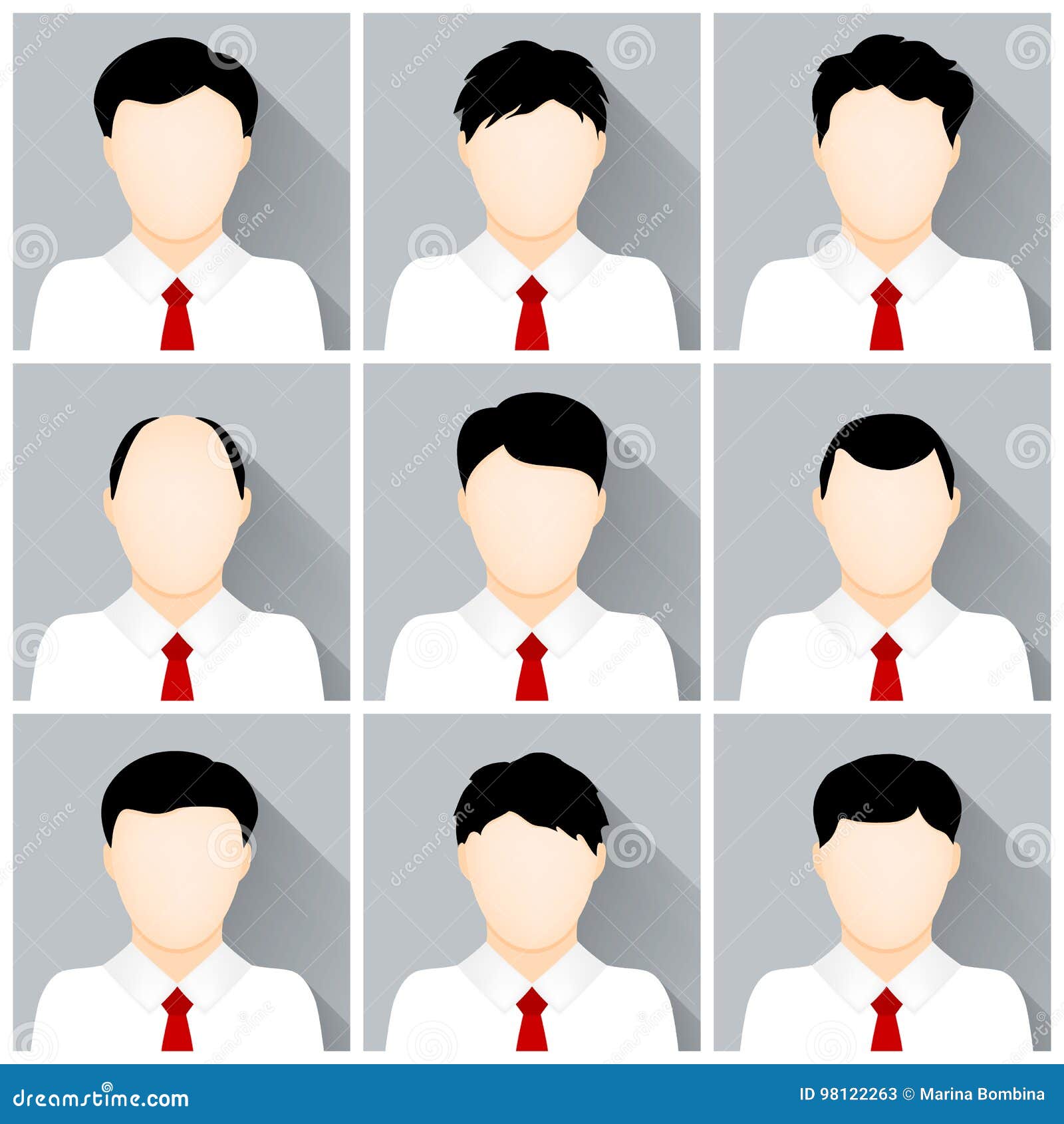Vector Set of Businessman Icons Stock Vector - Illustration of profile ...