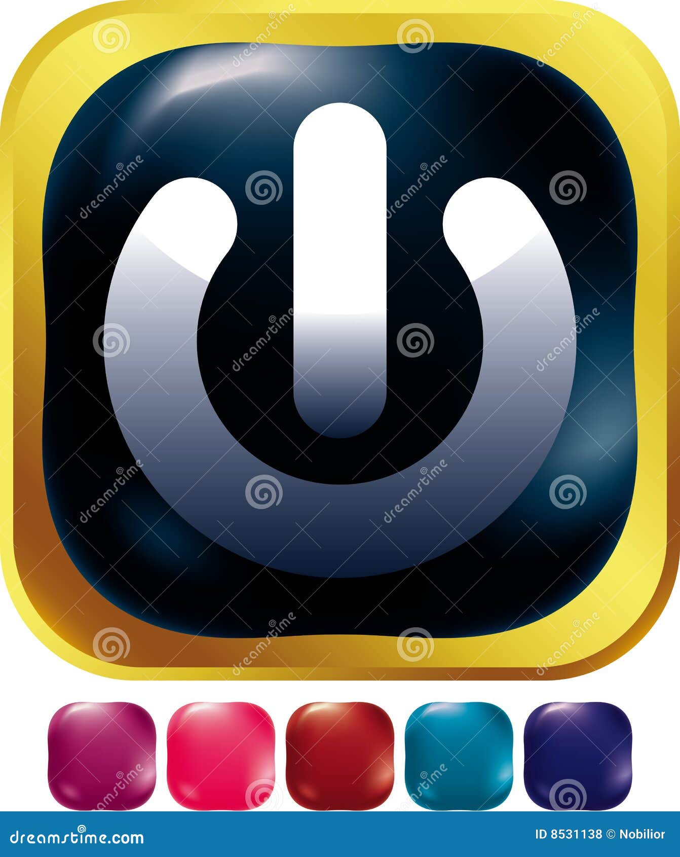 Vector set of buttons stock vector. Illustration of vector - 8531138