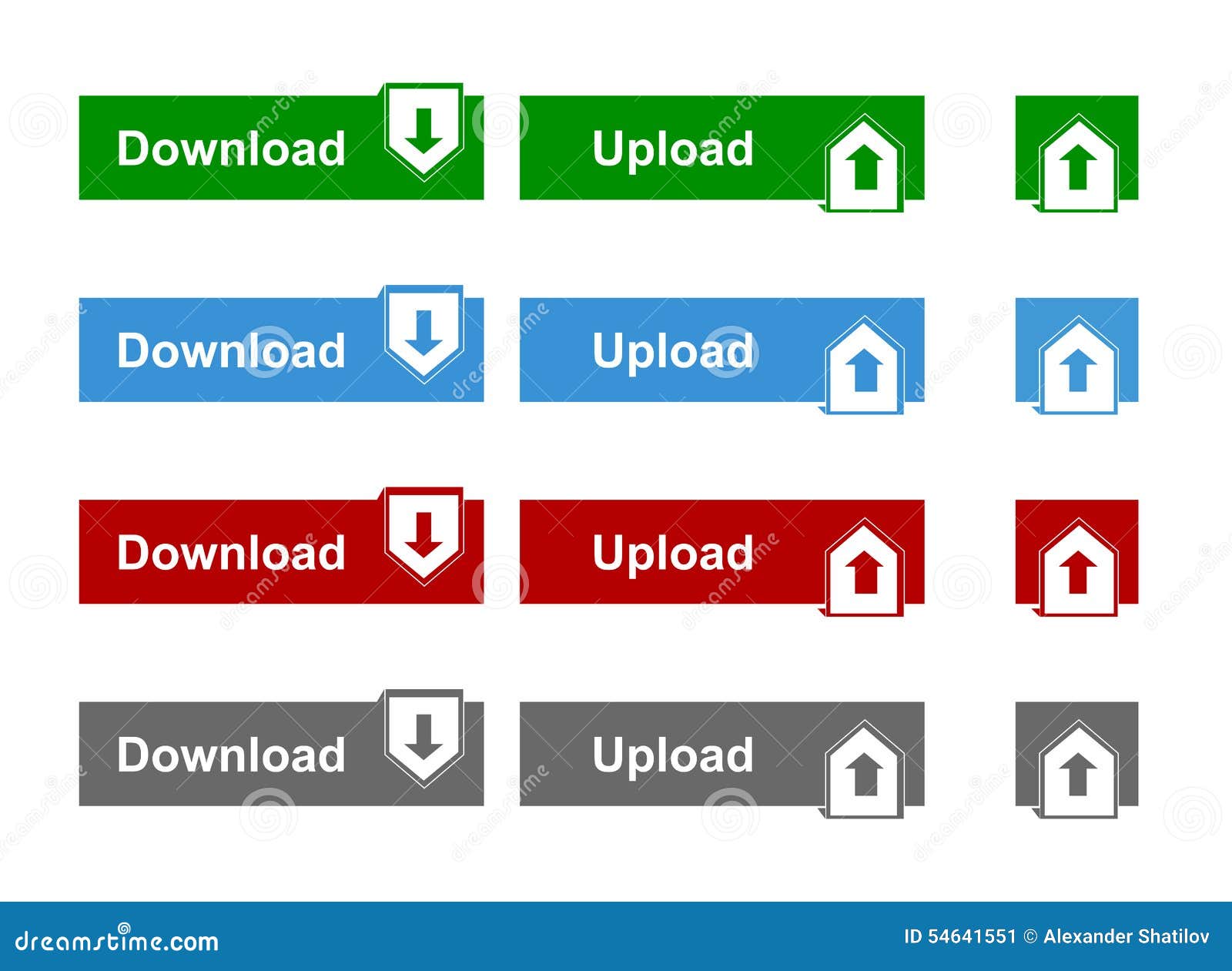 Vector Set of Buttons. Website Design Stock Vector - Illustration of ...