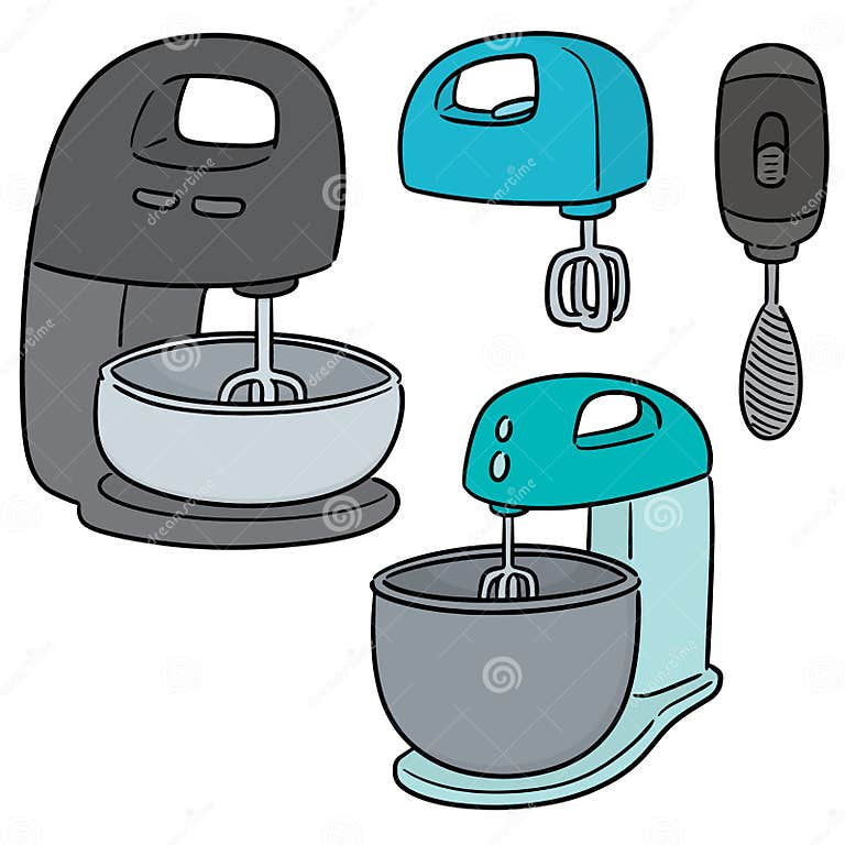 Vector set of cake mixer stock vector. Illustration of cake - 144478886