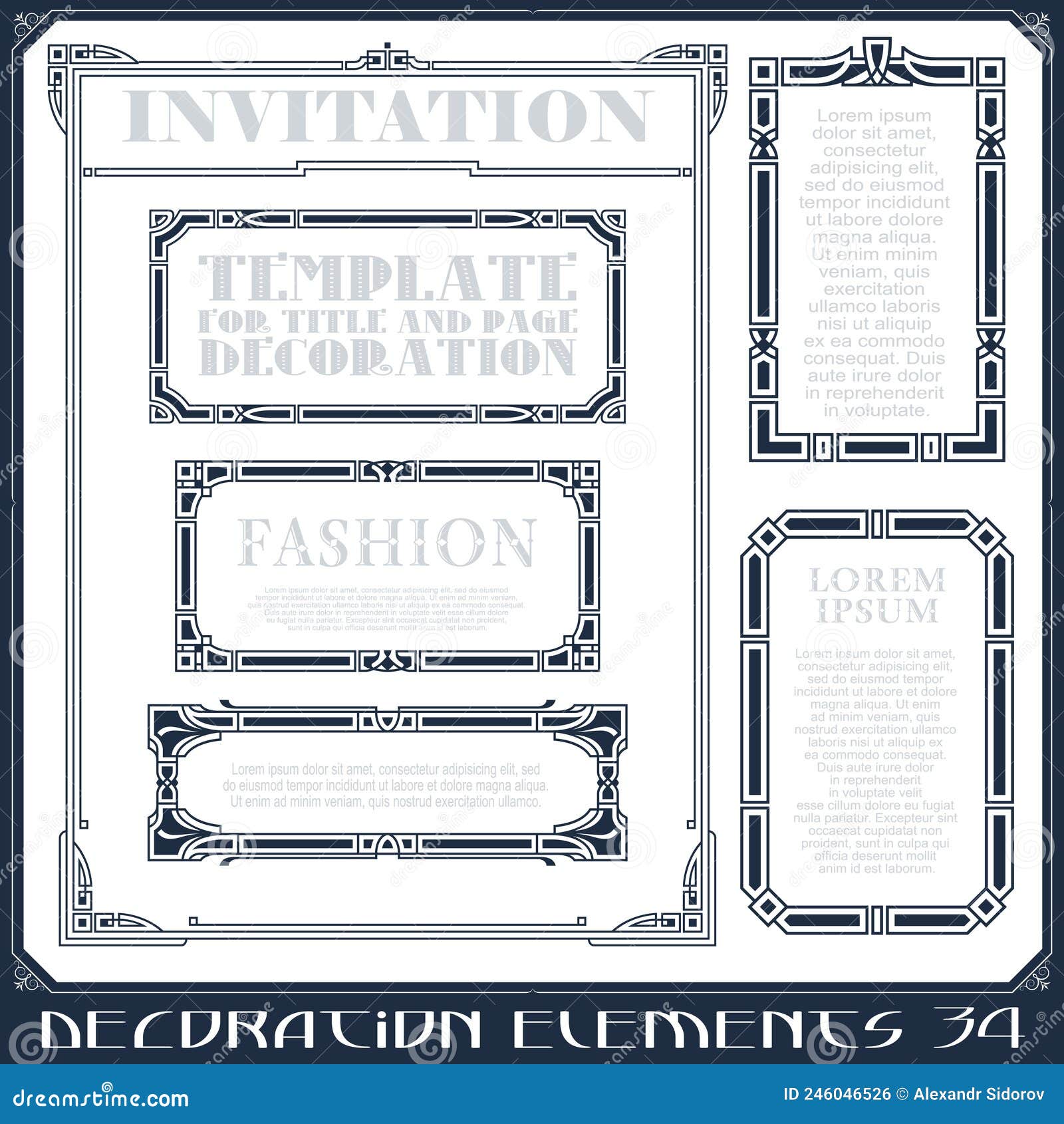 Vector Set of Calligraphic Design Elements and Page Decor Stock Vector ...