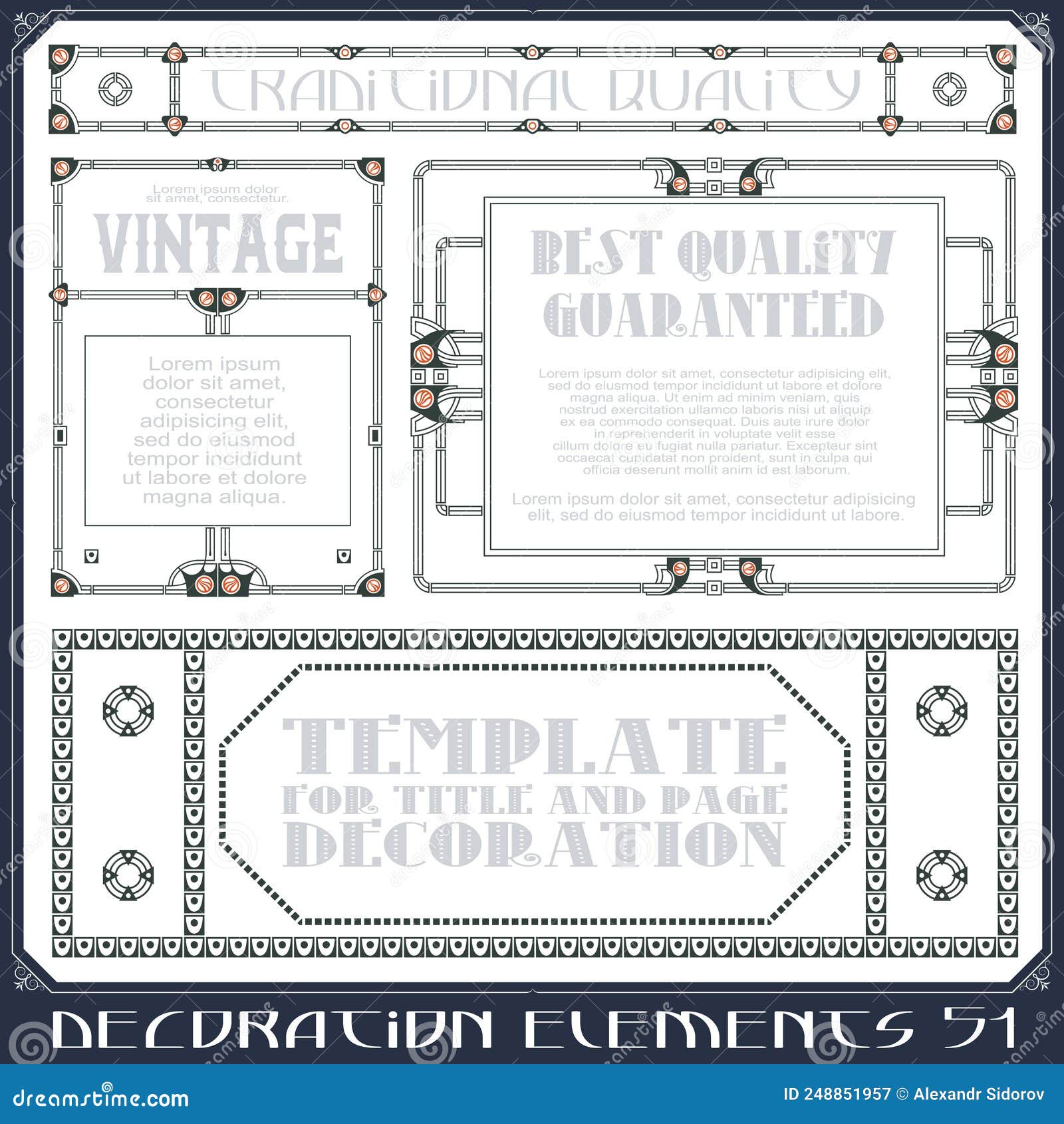 Vector Set of Calligraphic Design Elements and Page Decor Stock Vector ...