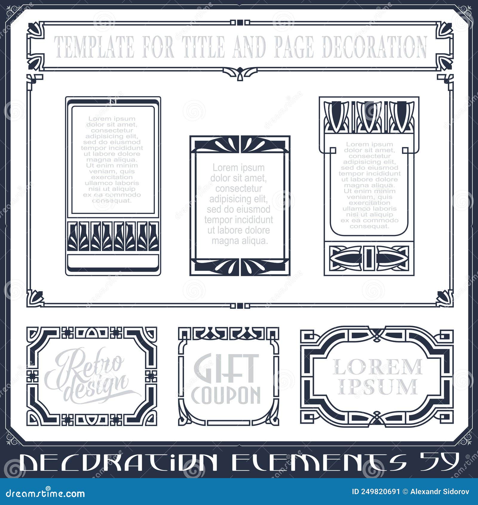 Vector Set of Calligraphic Design Elements and Page Decor Stock Vector ...