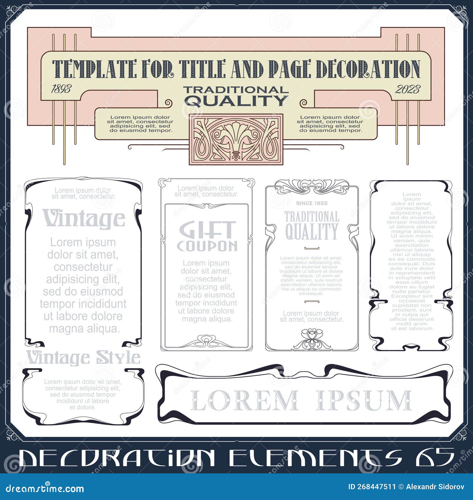 Vector Set of Calligraphic Design Elements and Page Decor Stock Vector ...