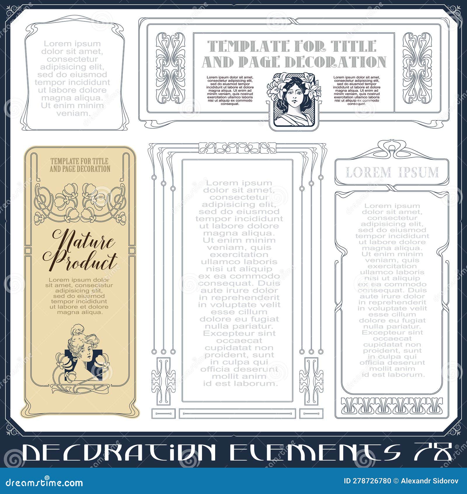 Vector Set of Calligraphic Design Elements and Page Decor Stock Vector ...