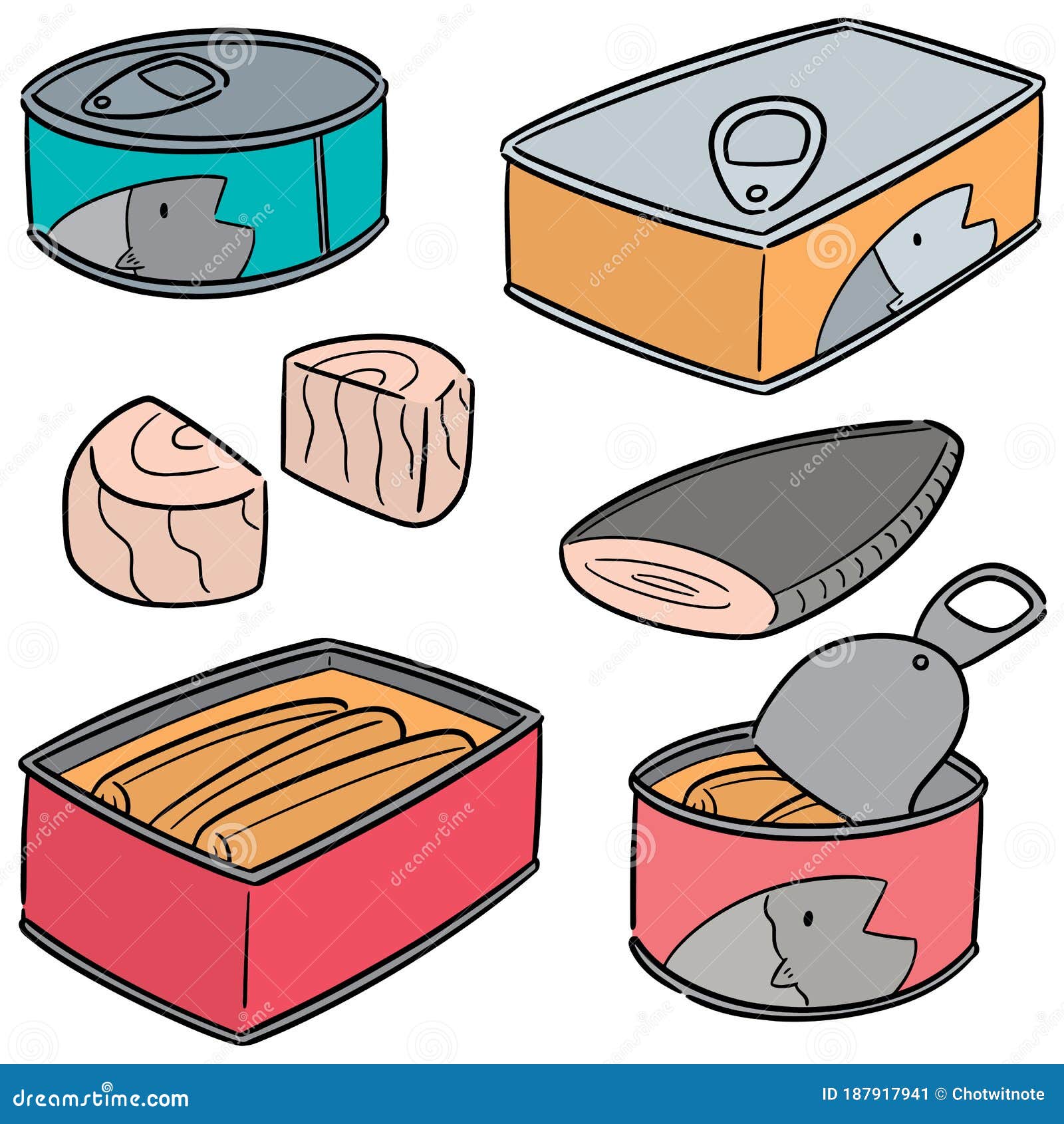 Canned Fish Label Template. Abstract Vector Fish Aluminium Container ...