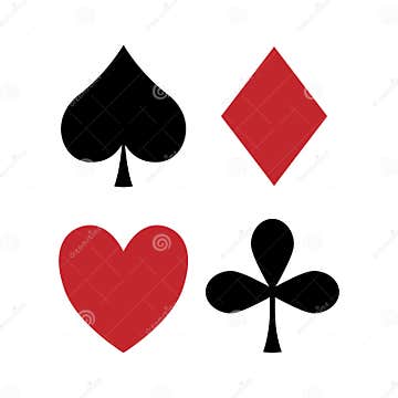Vector set of card suits stock vector. Illustration of shape - 260550671