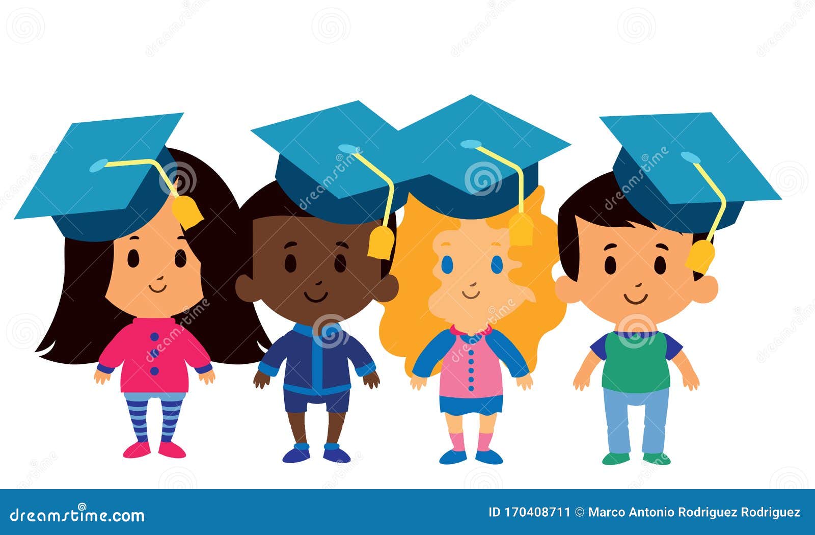 Set of Cartoon Characters Isolated on White Background Stock ...