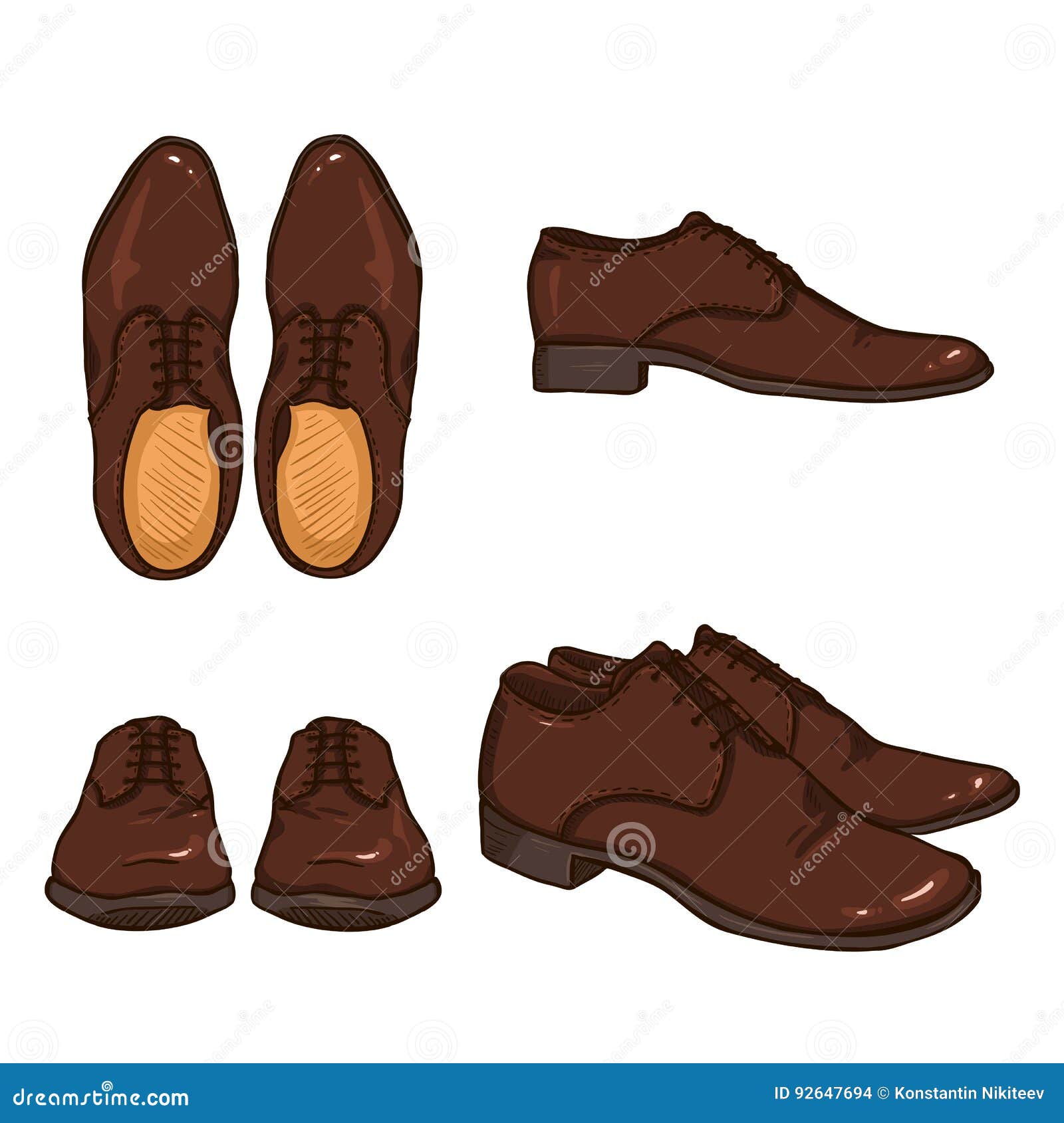 Classical Men Shoes Cartoon Vector | CartoonDealer.com #58651483