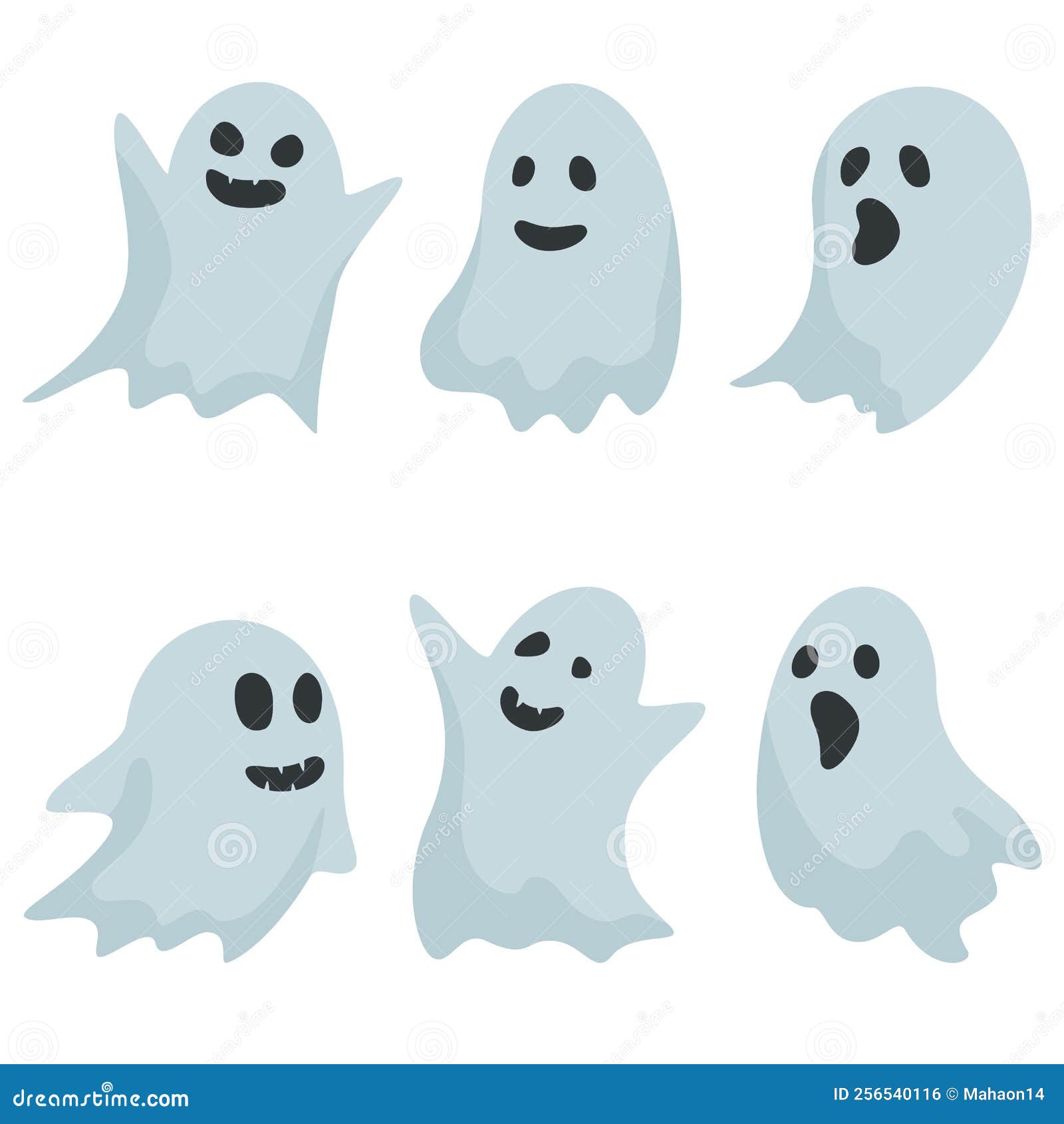 Set of Spooks for Halloween Stock Vector - Illustration of trick ...