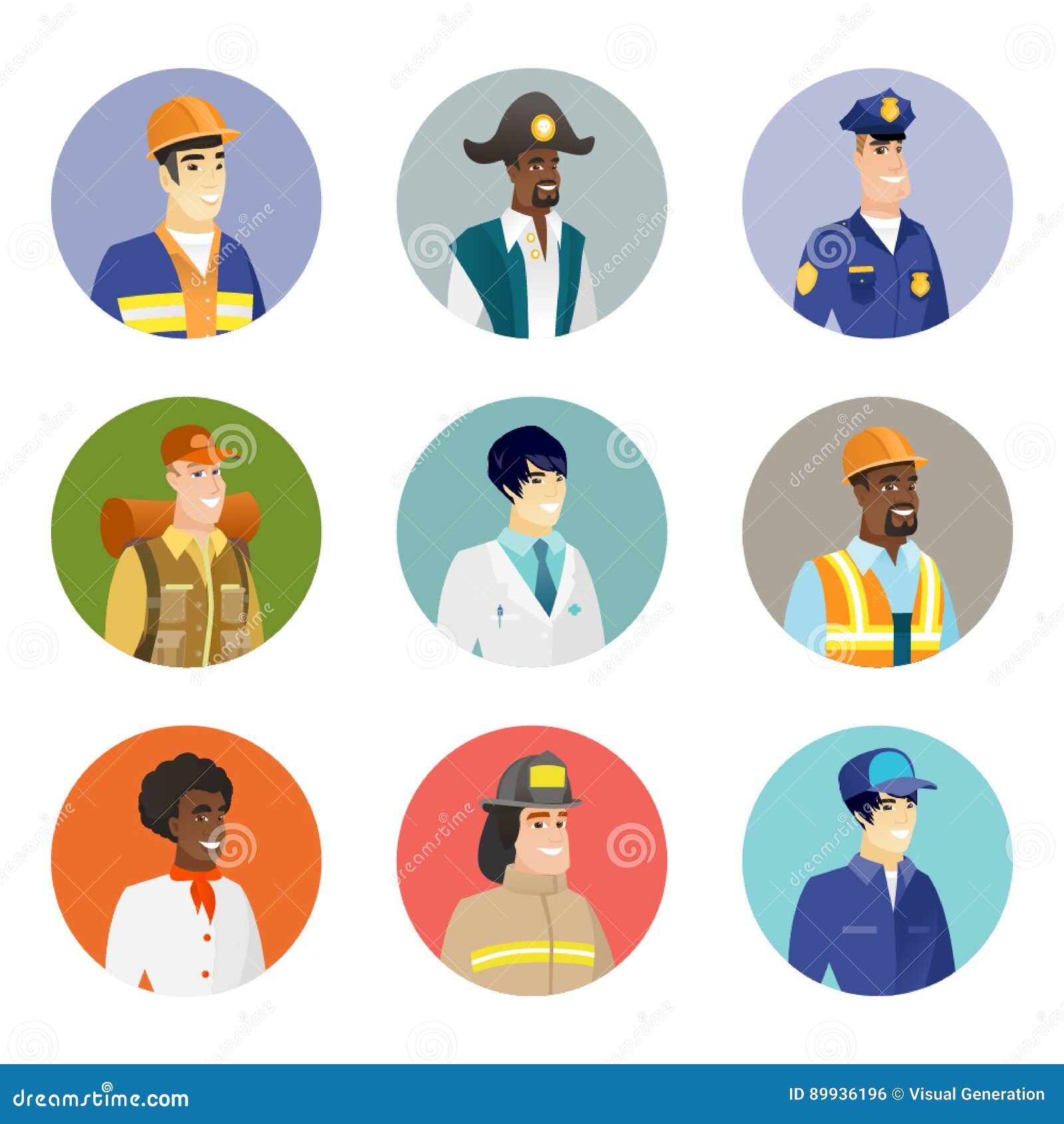 Vector Set of Characters of Different Professions. Stock Vector ...