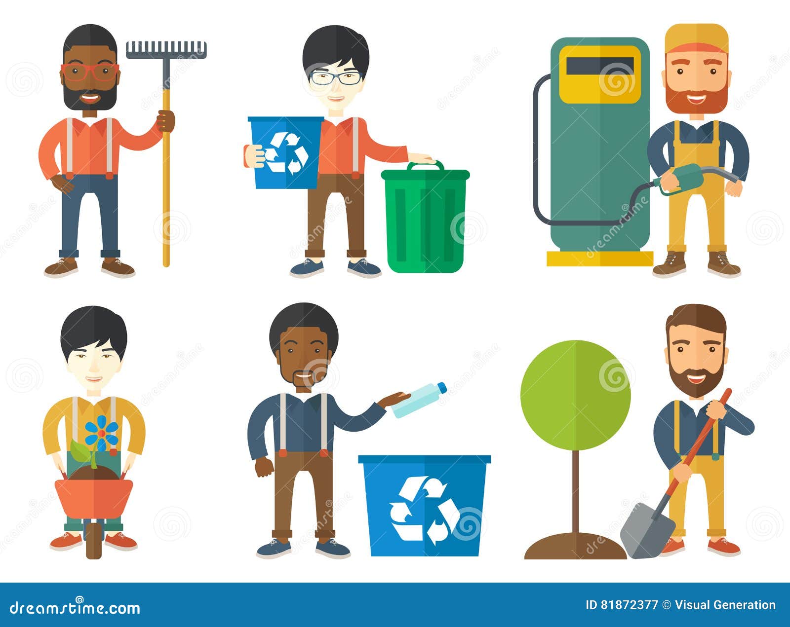 Vector Set of Characters on Ecology Issues. Stock Vector - Illustration ...