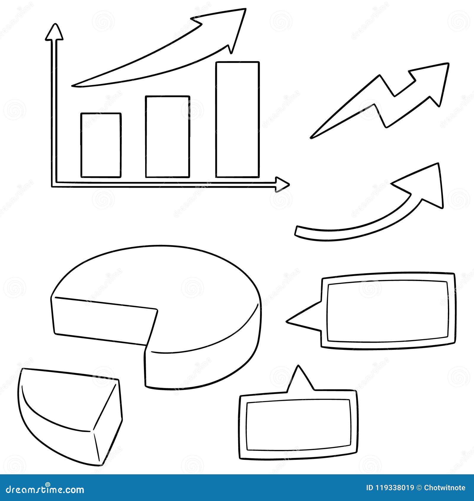 Vector set of chart stock vector. Illustration of clip - 119338019