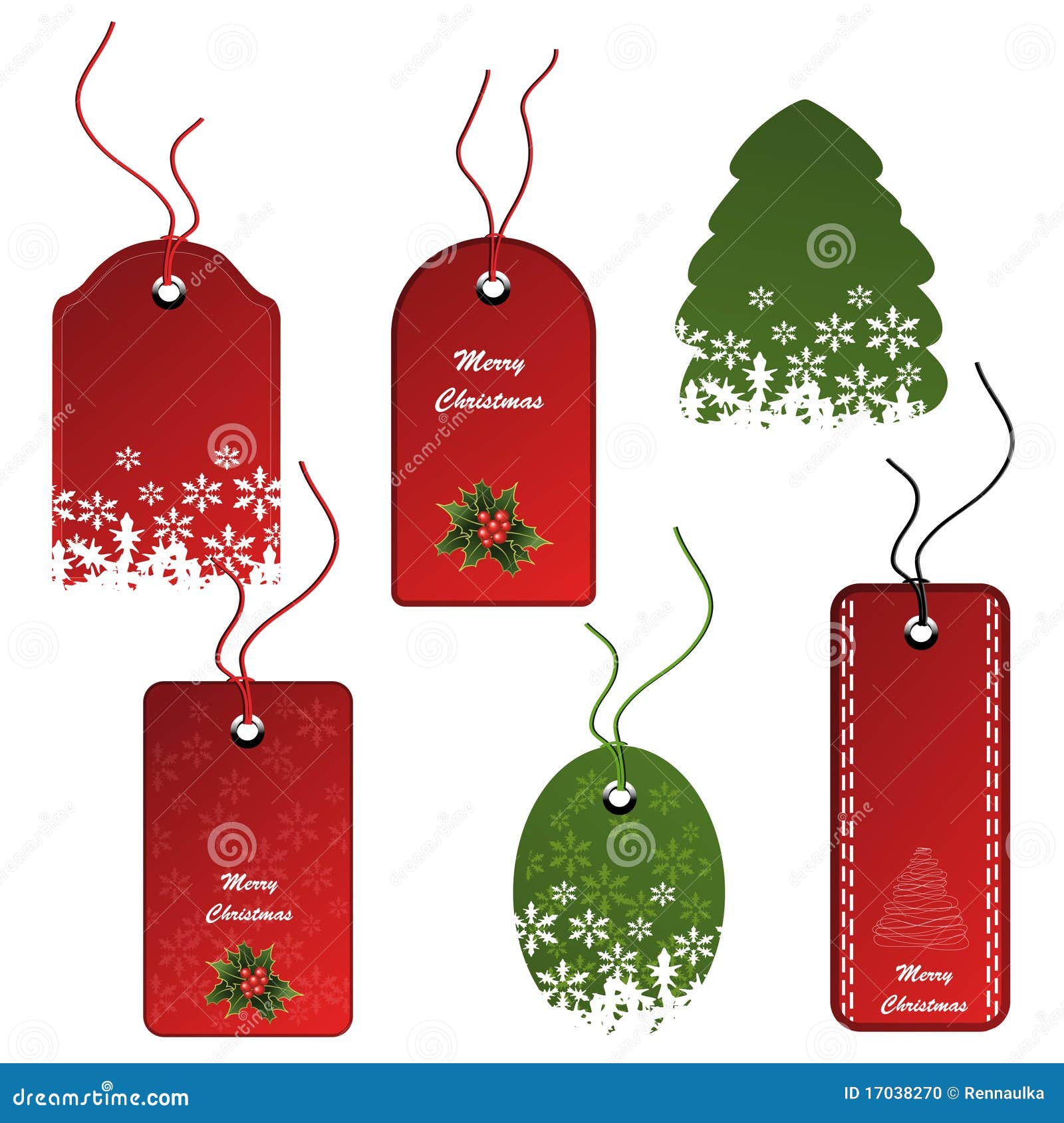 Vector Set of Christmas Tags Stock Vector - Illustration of notice ...
