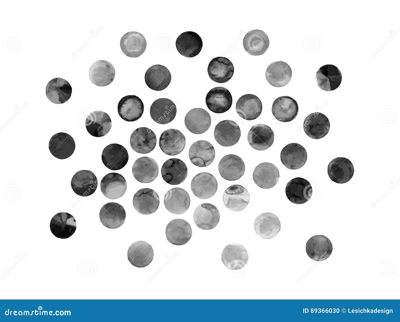 Vector Set of Circle. Vector Handmade Black Shapes Stock Vector ...