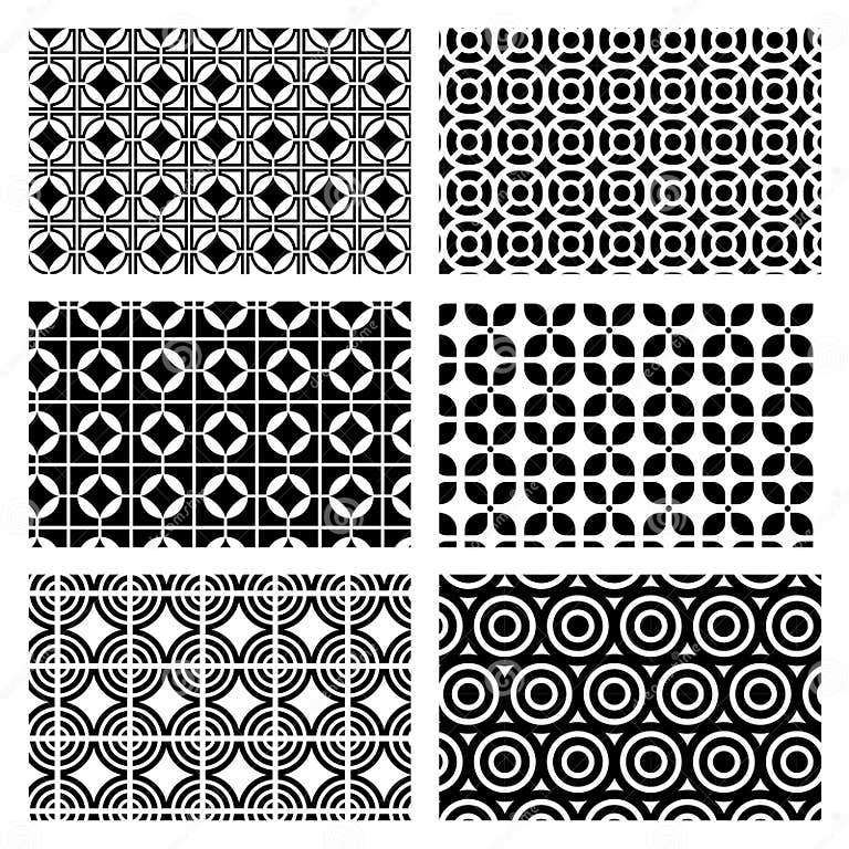 Vector Set of Circular Patterns Stock Vector - Illustration of ...