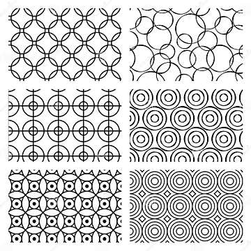 Vector Set of Circular Patterns Stock Vector - Illustration of ...
