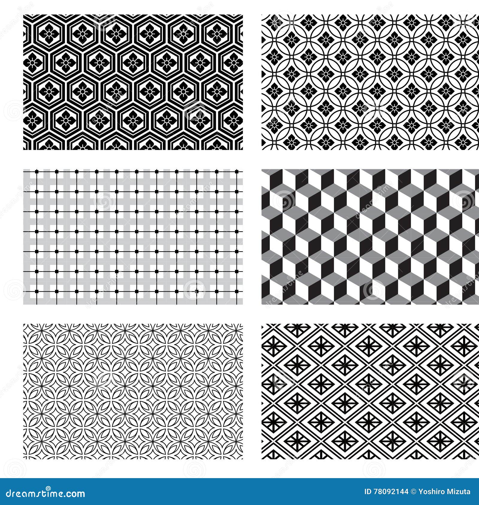 Vector Set of Circular Patterns Stock Vector - Illustration of pattern ...